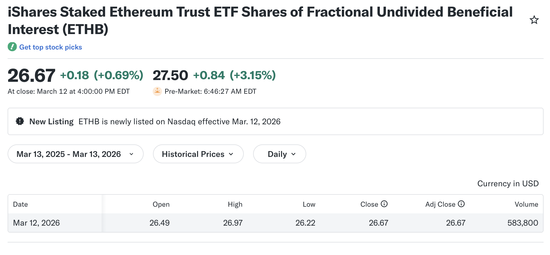 BlackRock's Staked Ether ETF (ETHB) Debuts: $100M AUM, $15.5M Vol